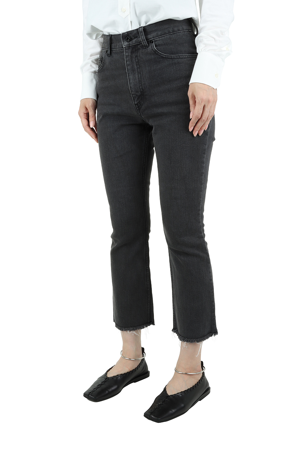 HEM CUT SLIM FLARE DENIM (VM) -LT.BLACK (MB999-3002) | セレクトショップ ...