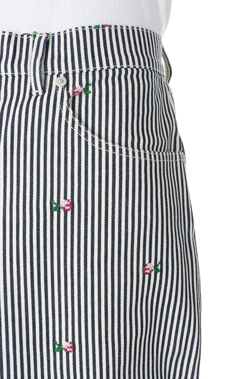 Rinse Stripe Denim Pixel Relaxed Jeans Suisen M(FD55DP4066J1 Rinse Stripe Denim Pixel Relaxed Jeans Suisen M(FD55DP4066J1