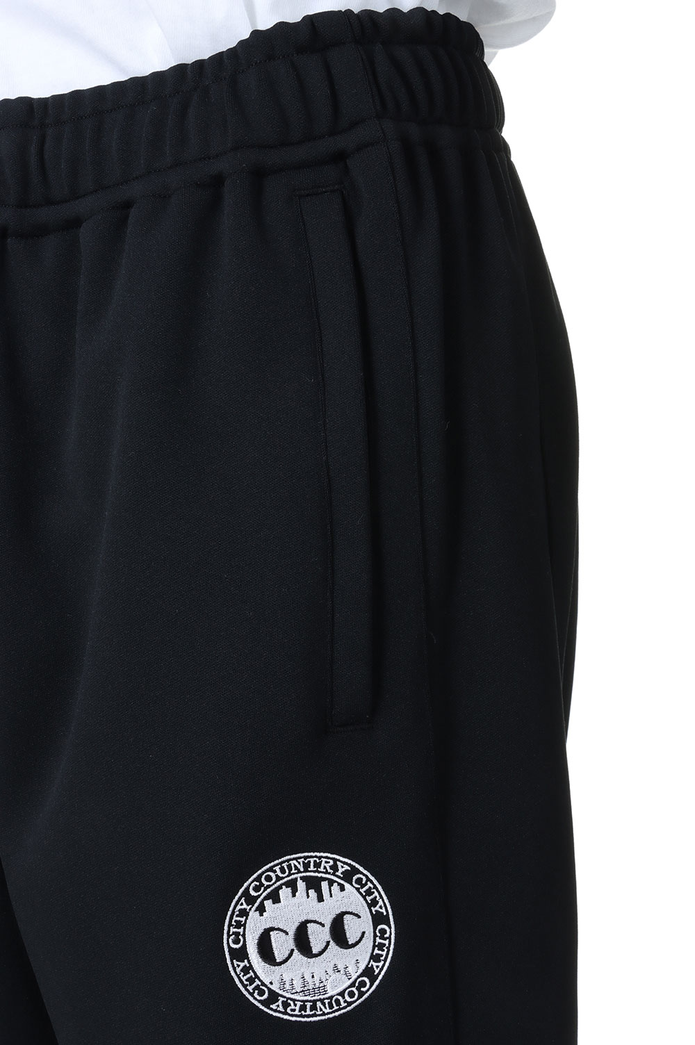 EMBROIDERED LOGO SWITCHING TRACK PANTS / BLACK (CCC-233P002) | セレクトショップ ...