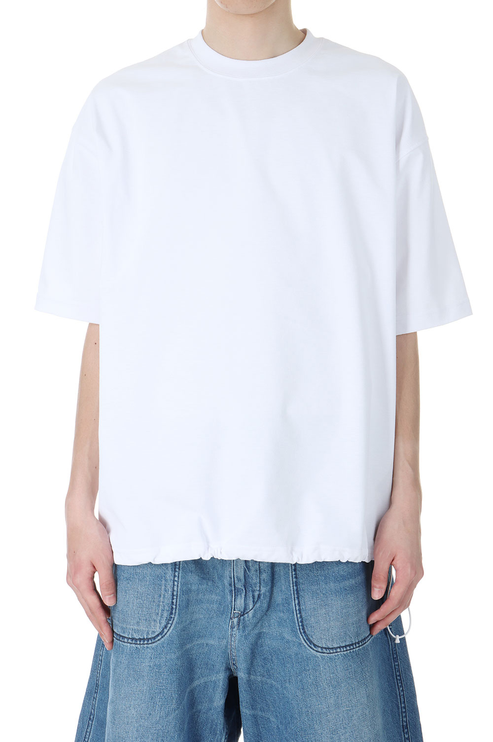 TECH DRAWSTRING S/S TEE - WHITE (BE-41024) | セレクトショップ｜DeepInsideinc.com ...