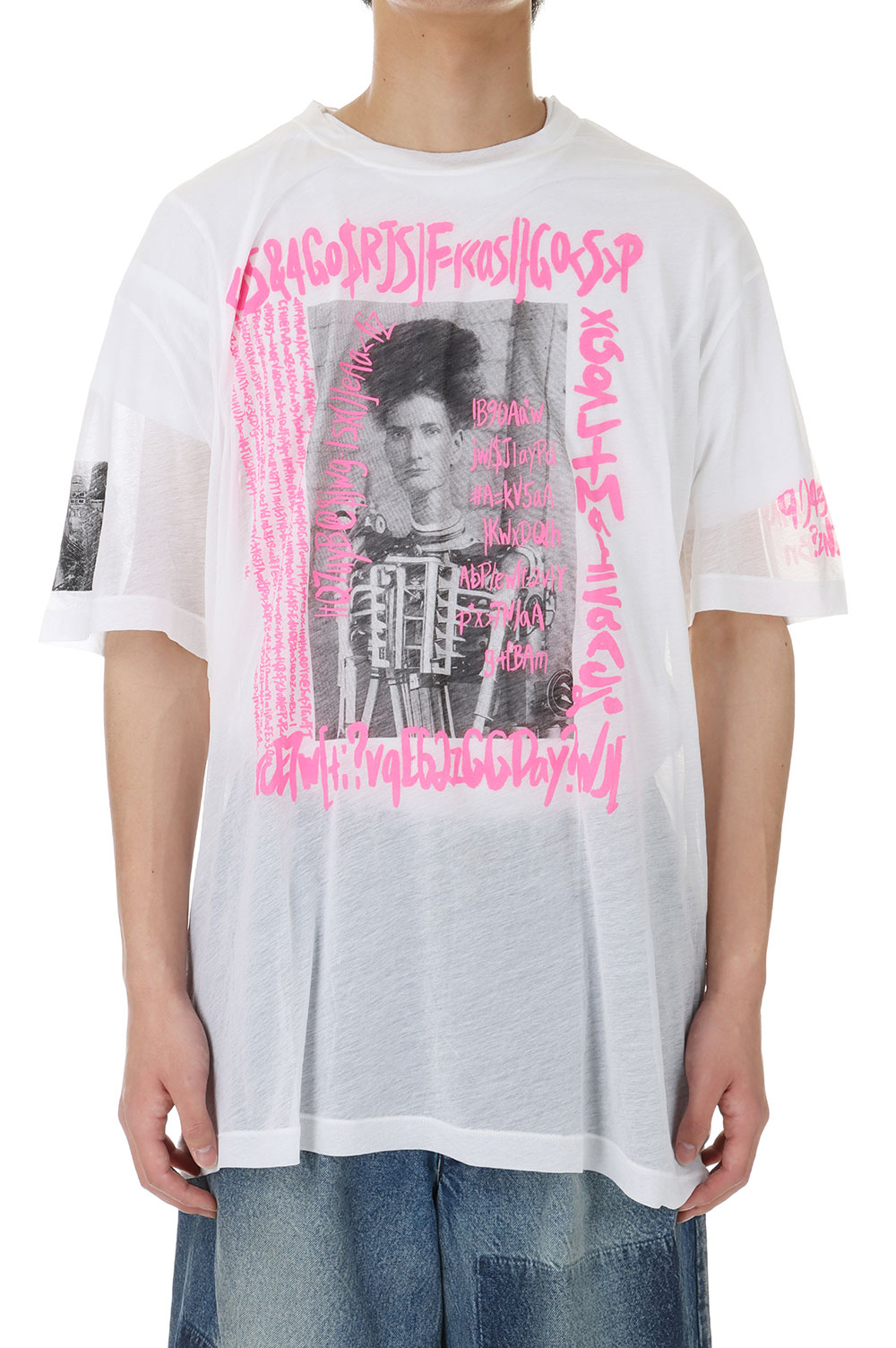 SEE-THROUGH PRINT T-SHIRT(24SS36CS318)-WHITE- | セレクトショップ｜DeepInsideinc ...