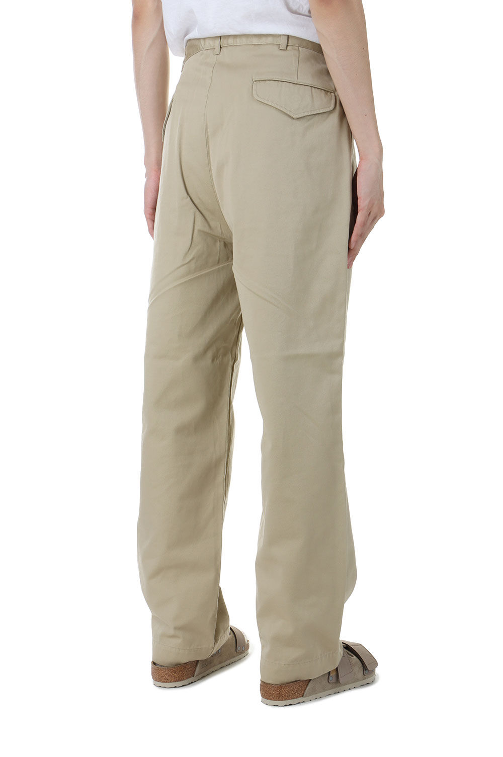 Double Pleat Chino Pants - KHAKI (S24FC054) | セレクト Double Pleat Chino Pants - KHAKI (S24FC054) | セレクト