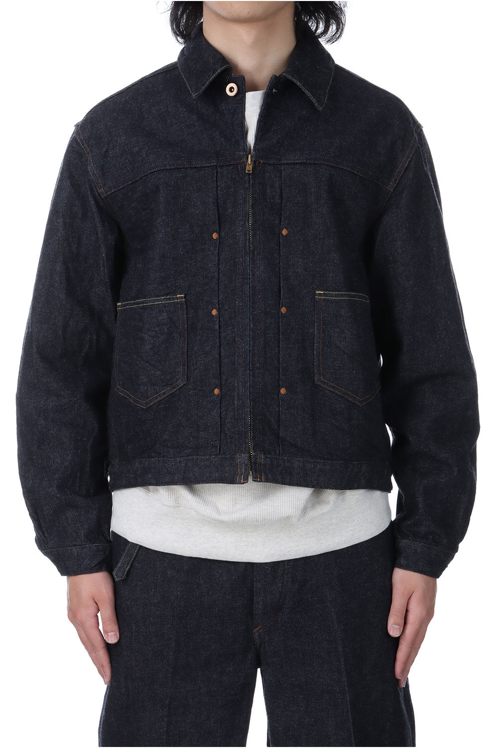 12.9oz Denim Zip Jacket - Indigo (BHS25S005) | セレクトショップ｜DeepInsideinc.com Store