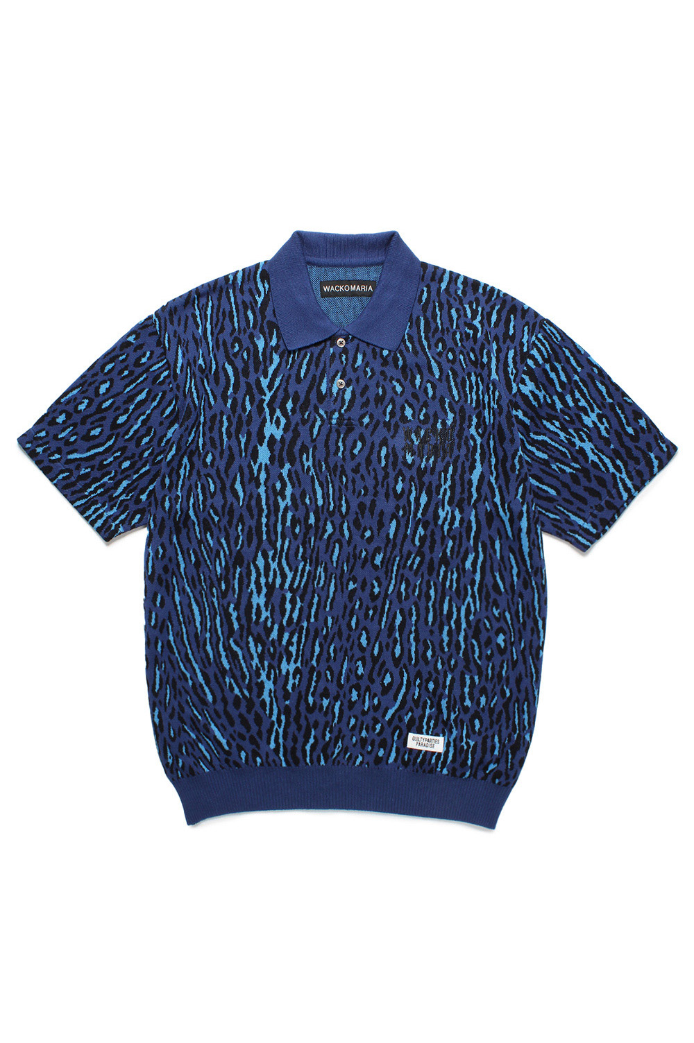 LEOPARD KNIT POLO SHIRT ( TYPE-2 ) / NAVY (25SS-WMK-KN23) | セレクトショップ｜DeepInsideinc.com Store