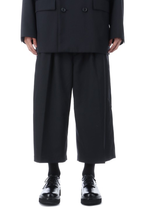 T/W Saxony Shin Cut Wide Easy Trousers - Black (CTE-25A108