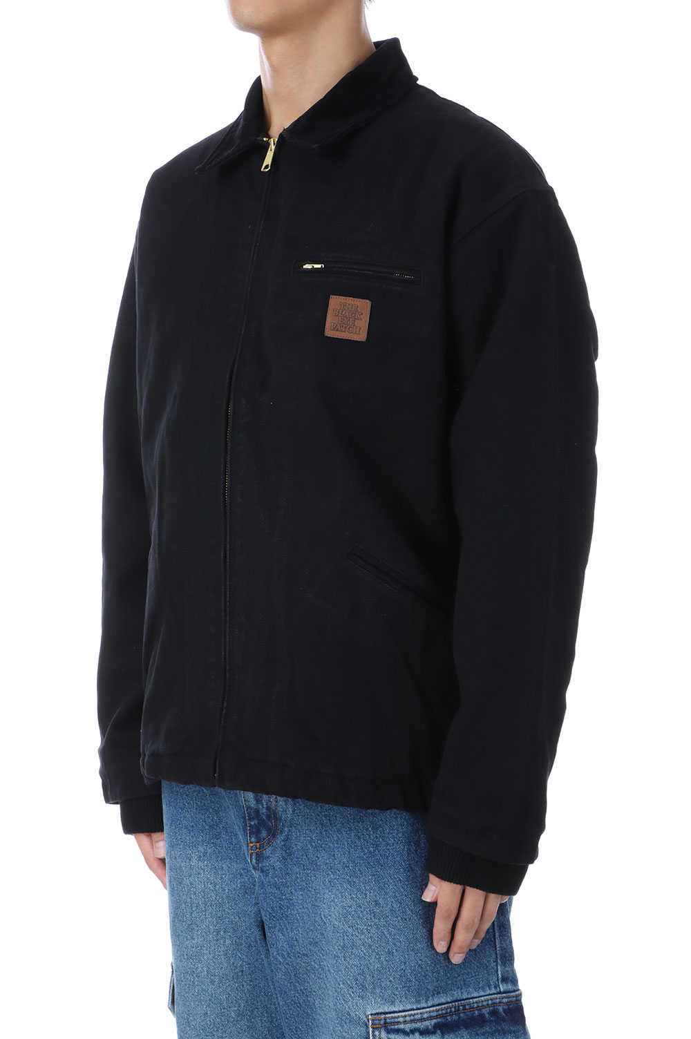 LEATHER PATCHED DUCK JACKET - BLACK (BEPFW25OT03) | セレクトショップ ...