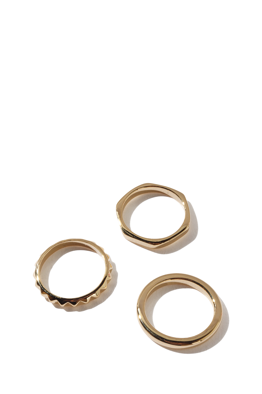 Triple with Spike Ring / Gold (XOR096-G) | セレクトショップ｜DeepInsideinc.com Store